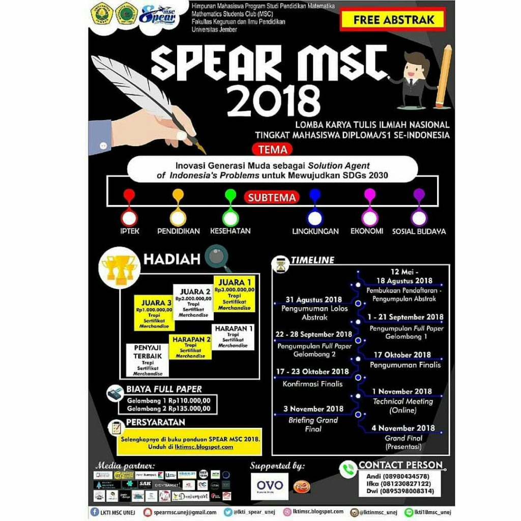 Lomba Karya Tulis Ilmiah Nasional MSC tahun 2018 dengan tema “Inovasi ...
