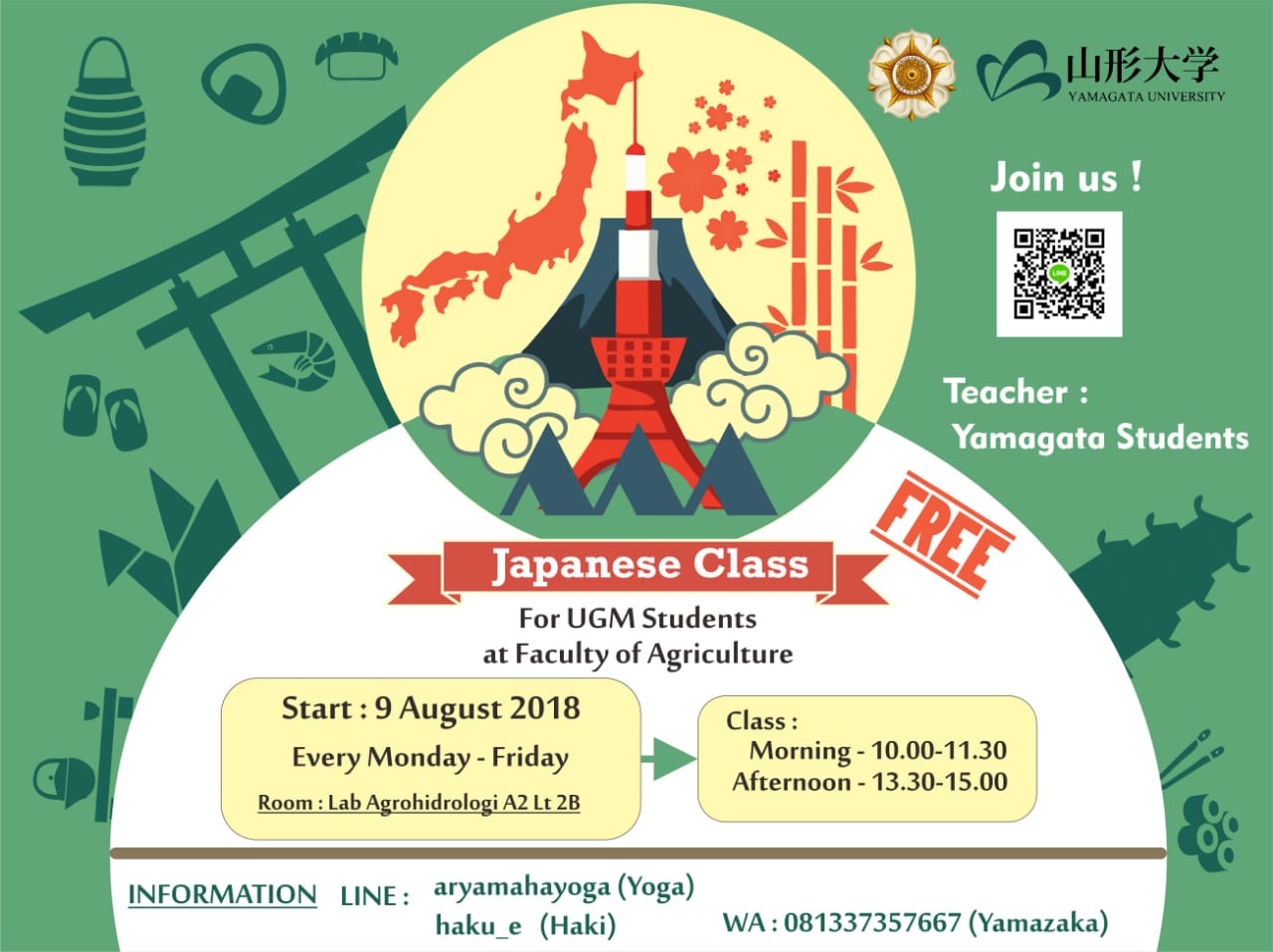 JAPANESE CLASS FOR UGM STUDENT AT FACULTY OF AGRICULTURE – Fakultas ...