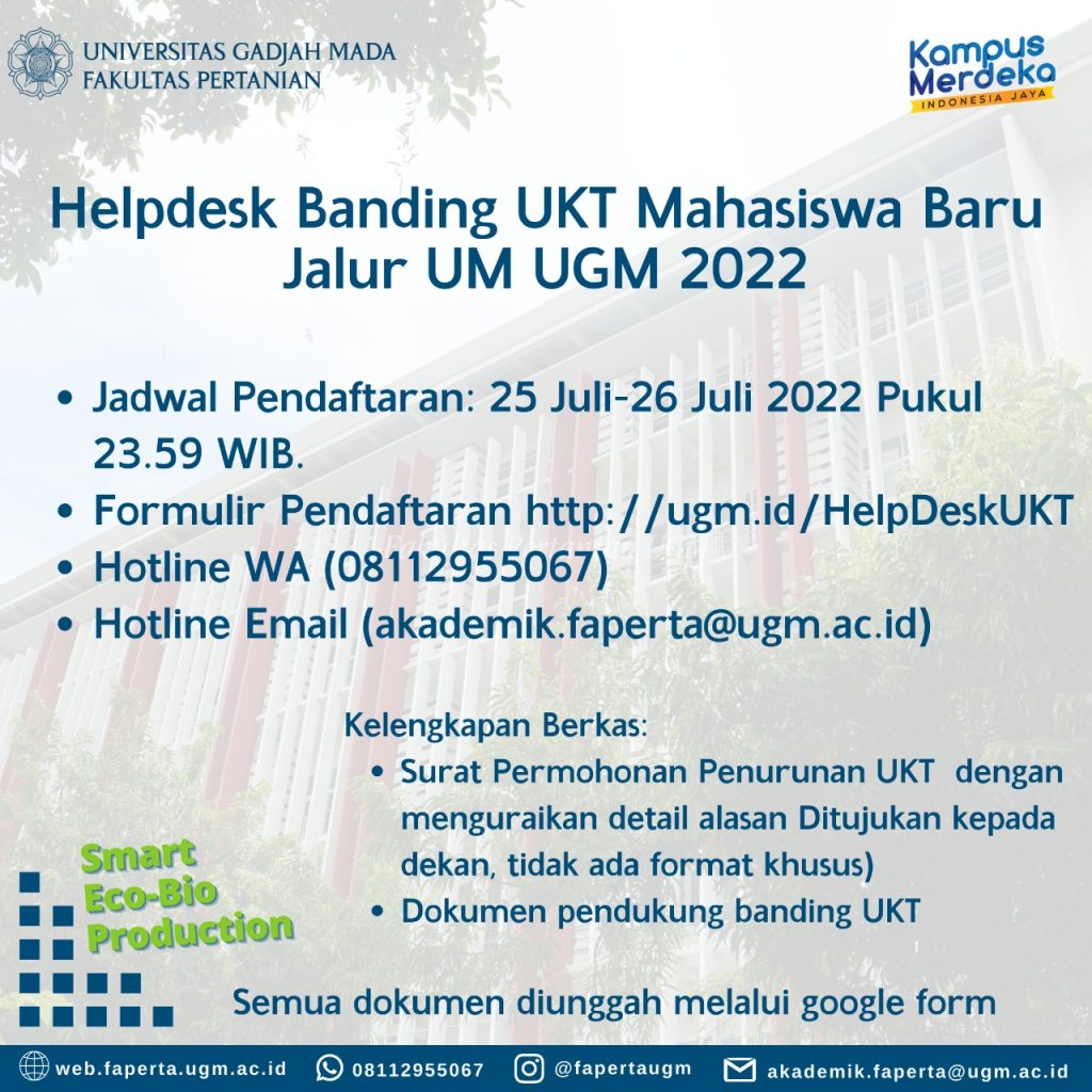 Helpdesk Banding UKT Mahasiswa Baru Jalur UM UGM Tahun 2022 – Fakultas ...