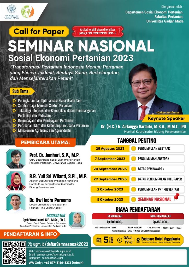 Seminar Nasional Sosial Ekonomi Pertanian 2023 – Fakultas Pertanian